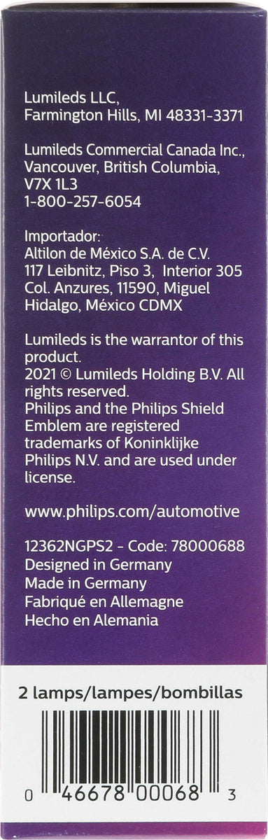 H11NGPS2 Philips NightGuide platinum Headlight H11 - NightGuide ...